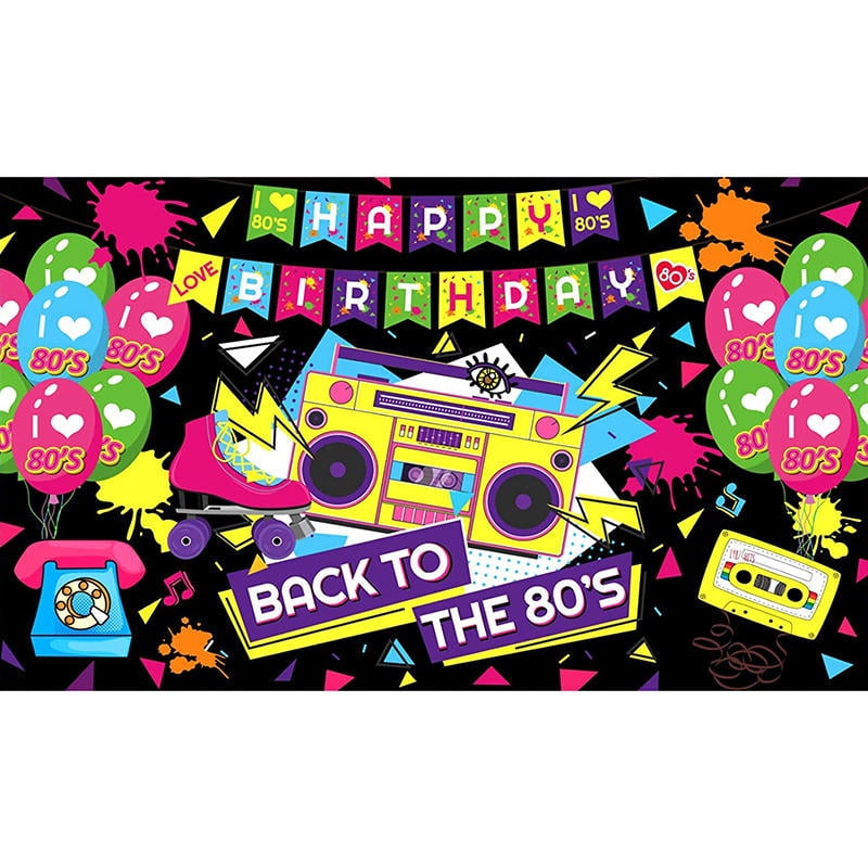 Custom Back to the 80s Backdrop Hip Hop Graffiti Photo Music Disco ...