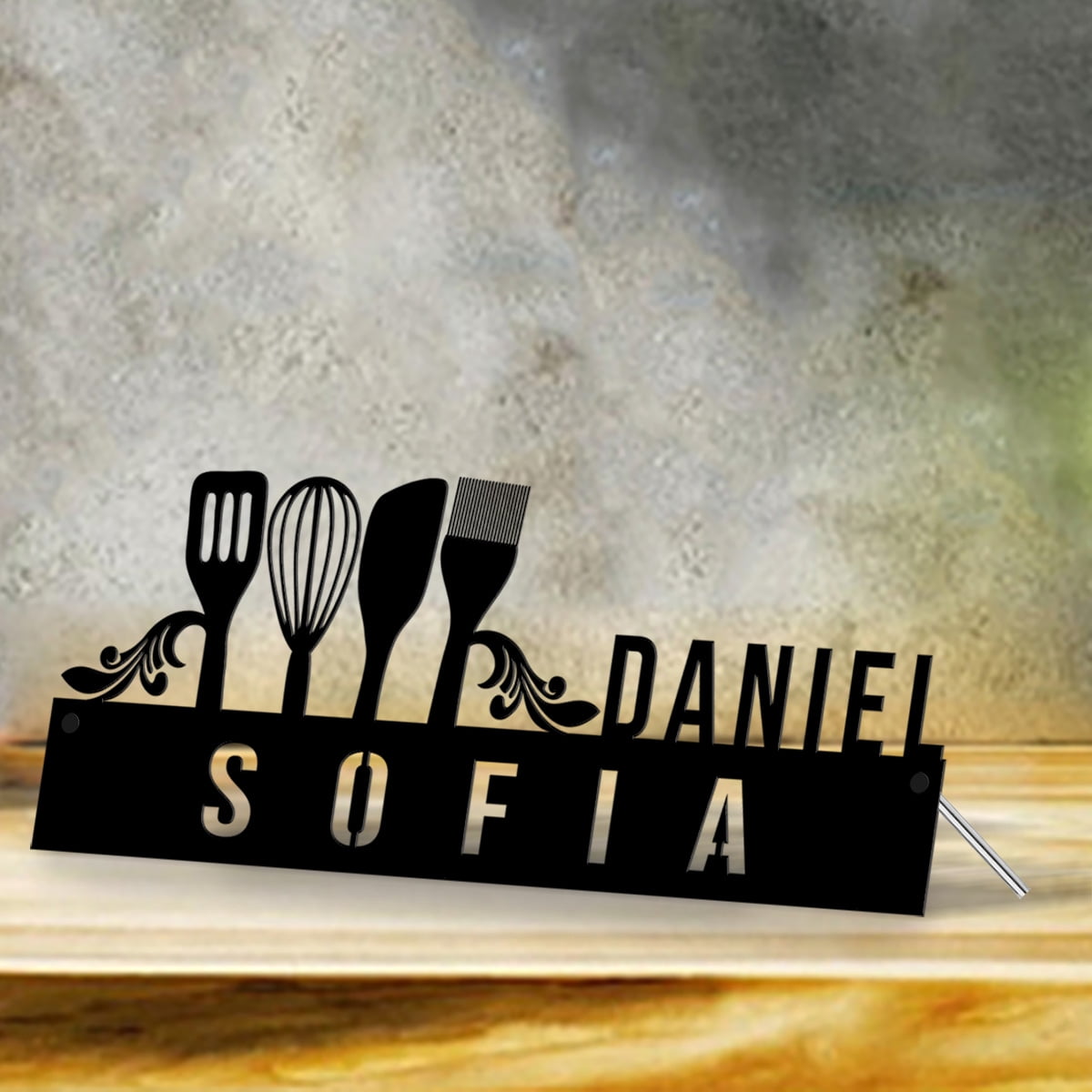 Custom Baking Desk Name Plate Wedge, Personalized Baker Nameplate ...