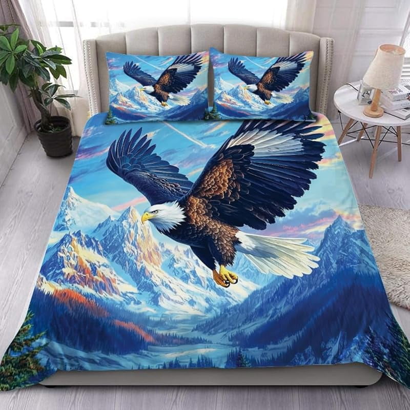 Custom Bald Eagle Bedding Set Comforter, Eagle and Flag Bedding Set ...