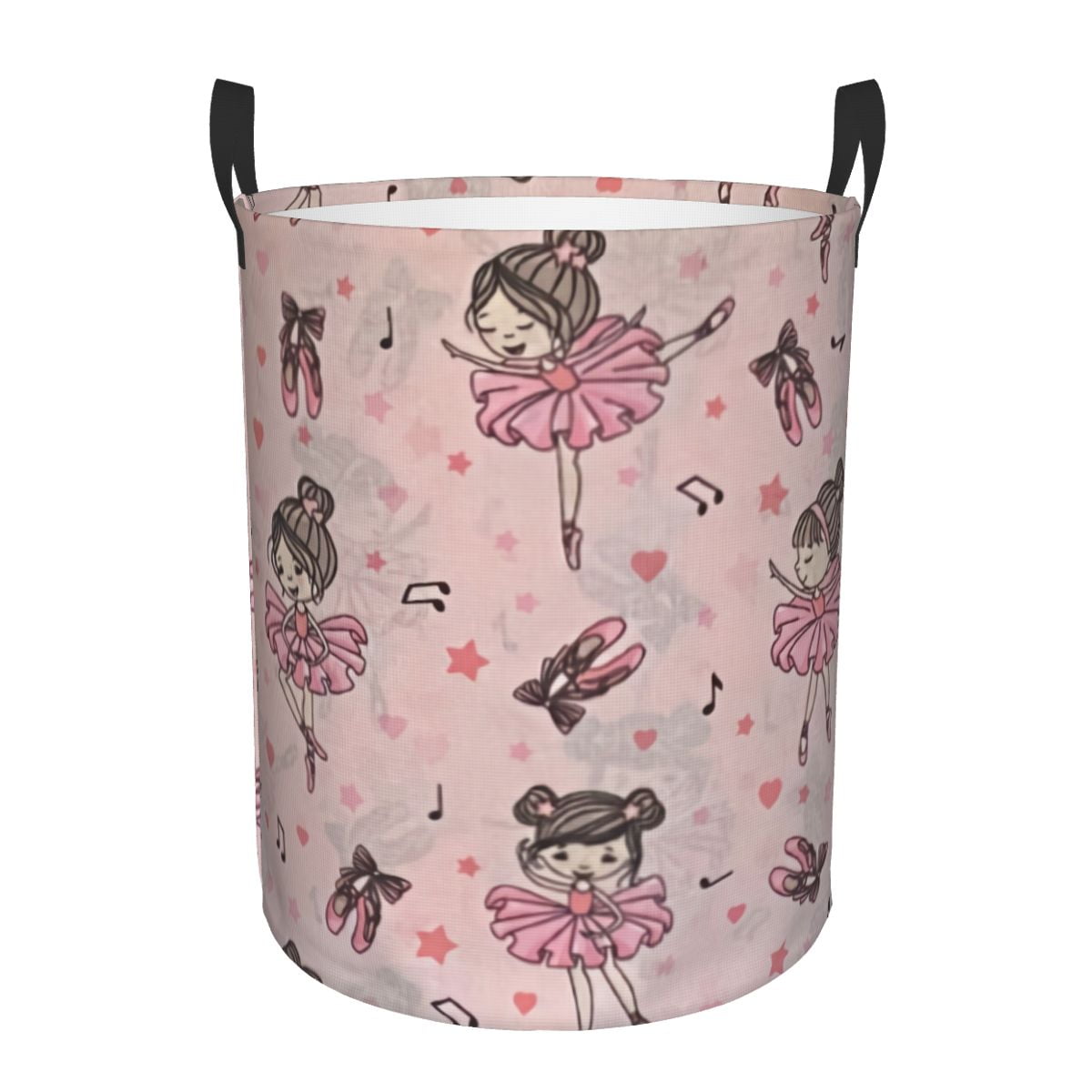Custom Ballet Art Laundry Basket Foldable Ballerina Dancer Toy Clothes ...