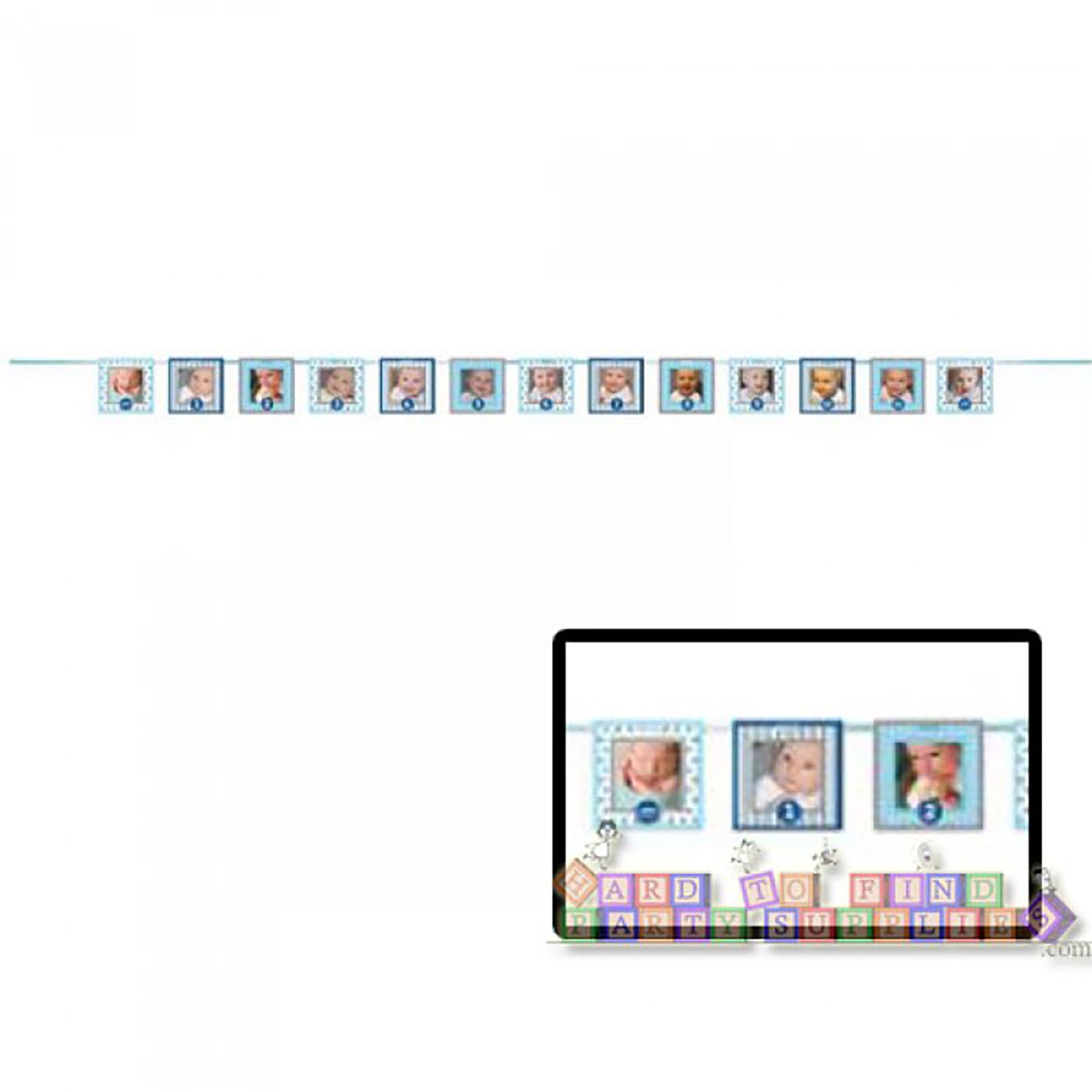 Custom Banner Blue Frame with place for pictures - Walmart.com