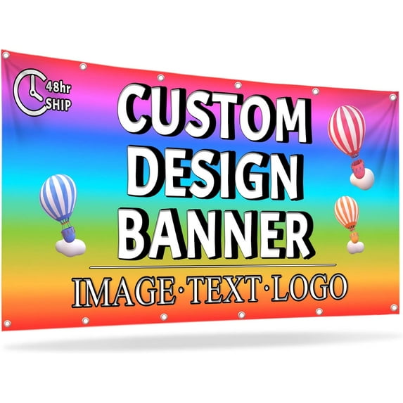 Custom Banners and Signs Customize Banner Outdoor with Photo Image Text ...