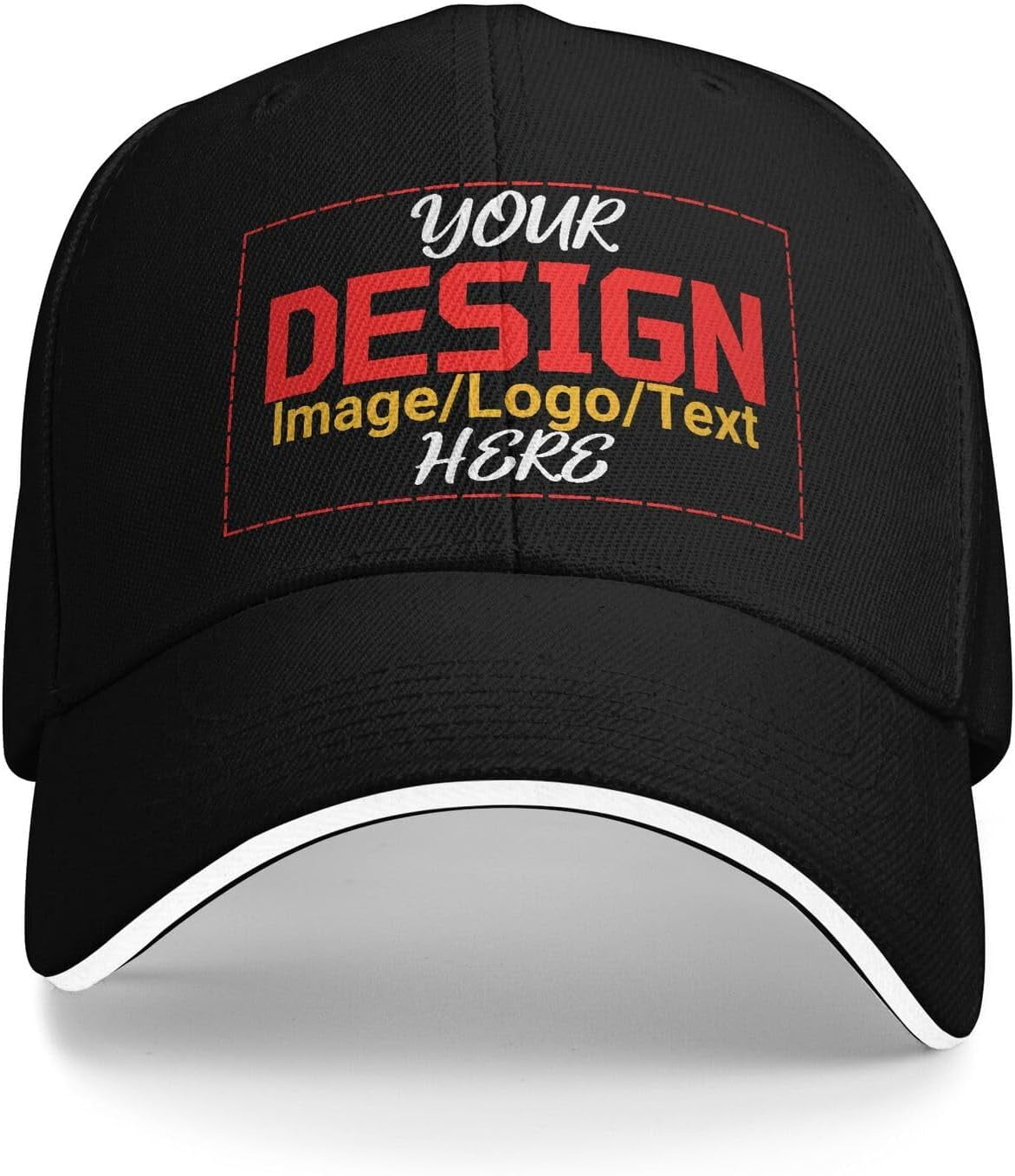 Custom Baseball Cap Add Your Text Logo Image, Personalized Adjustable ...