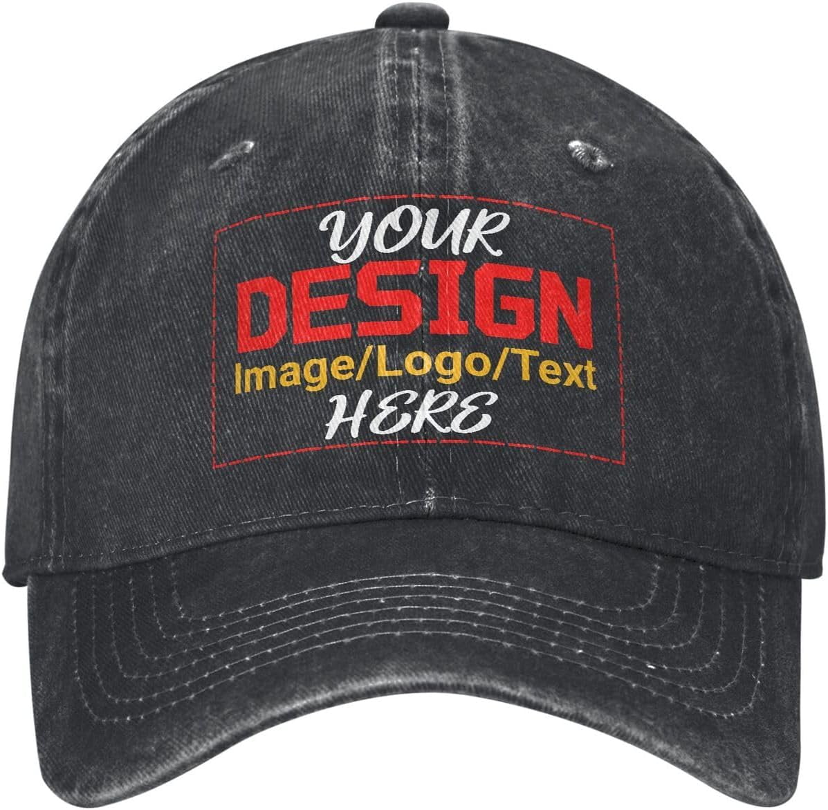 Custom Baseball Cap Add Your Text Logo Image, Personalized Adjustable ...