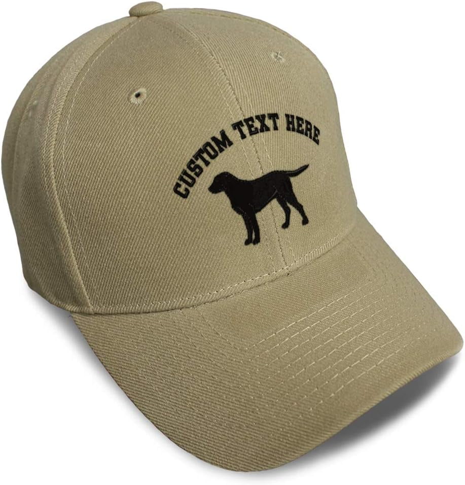 Custom Baseball Cap Black Labrador Retriever Lab Embroidery Strap ...