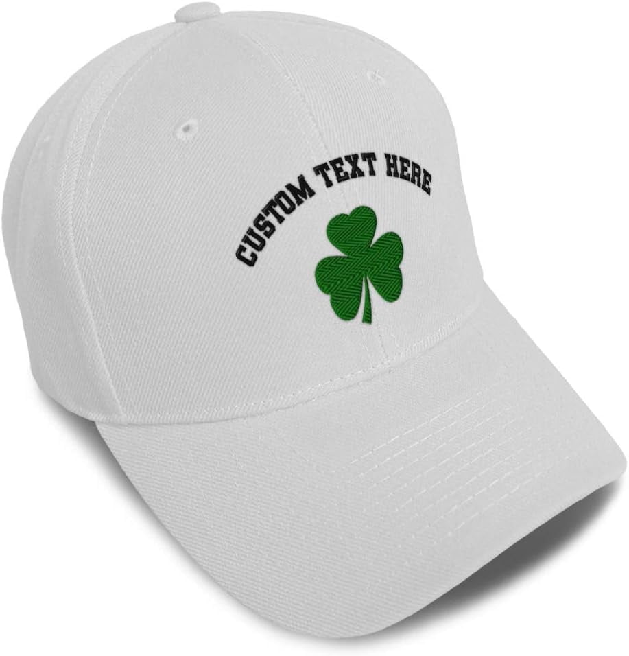 Custom Baseball Cap Shamrock Irish Embroidery Acrylic Dad Hats for Men ...