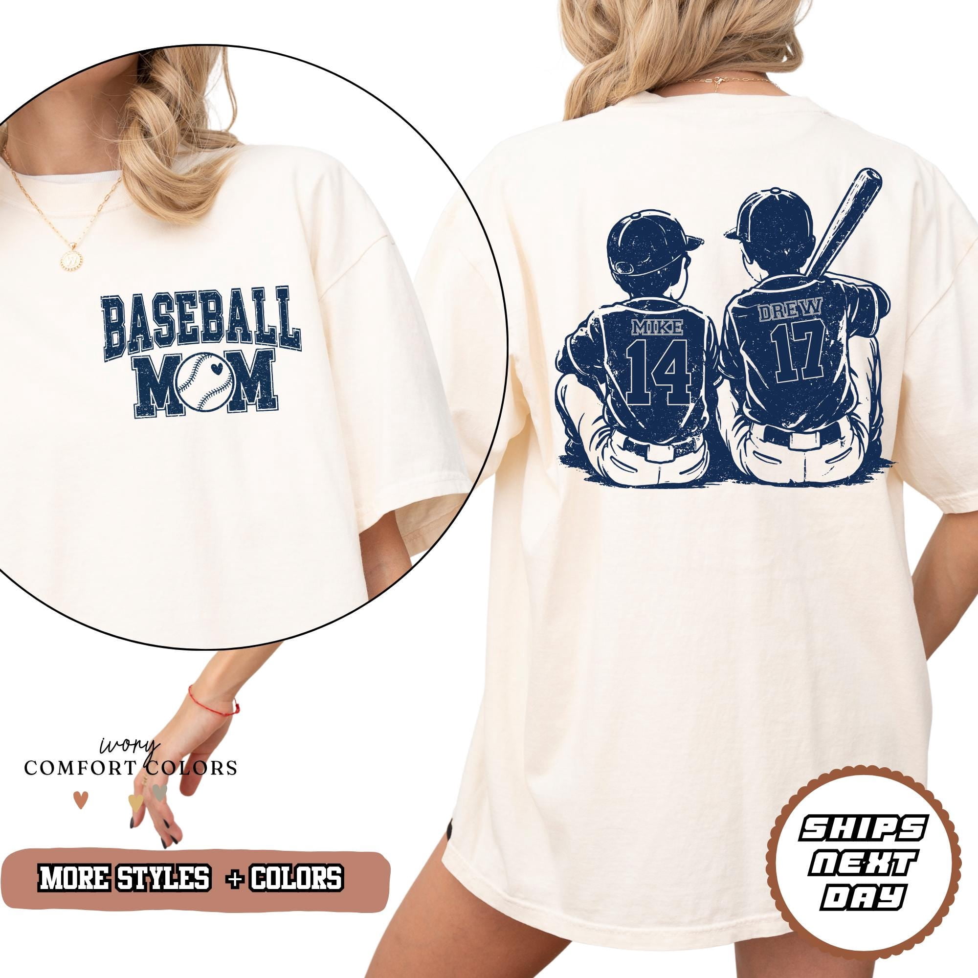 Custom Baseball Mom Shirt Baseball Player Graphic Tee Your Name Number ...