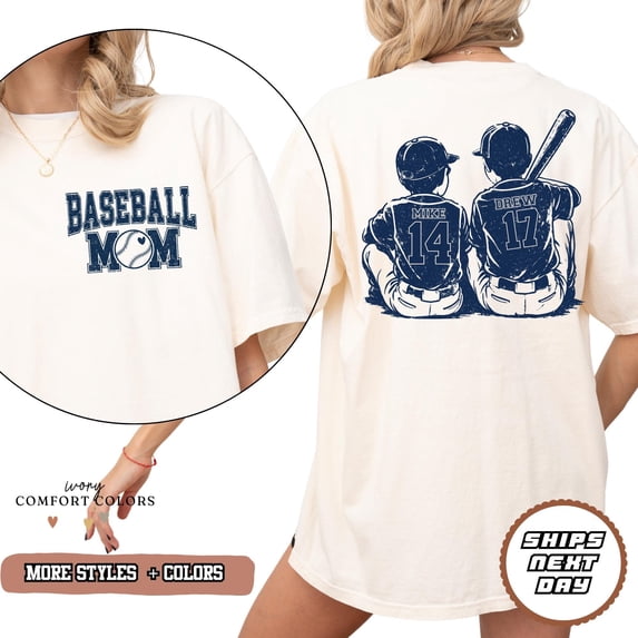 Custom Baseball Mom Shirt Baseball Player Graphic Tee Your Name Number ...