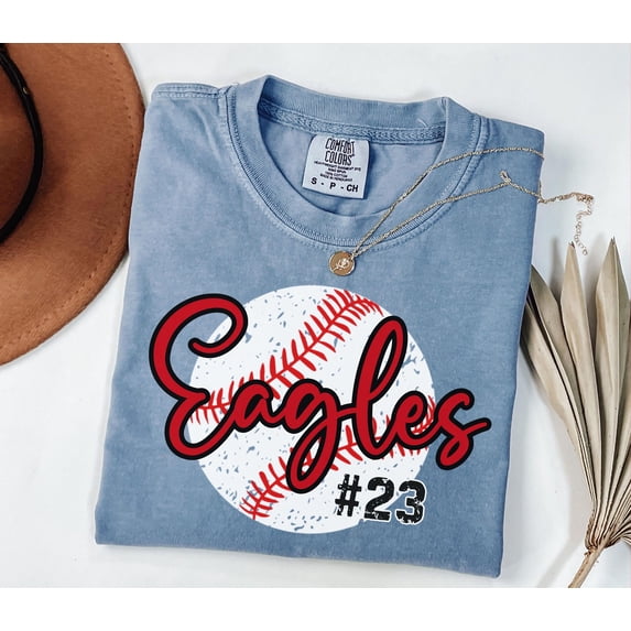 Custom Baseball Number Shirt Baseball Mom Tee Game Day Apparel ...