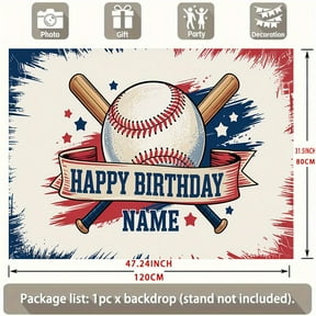 4 Pcs Baseball Flag Designed Banner Background Wall Decoration Theme ...