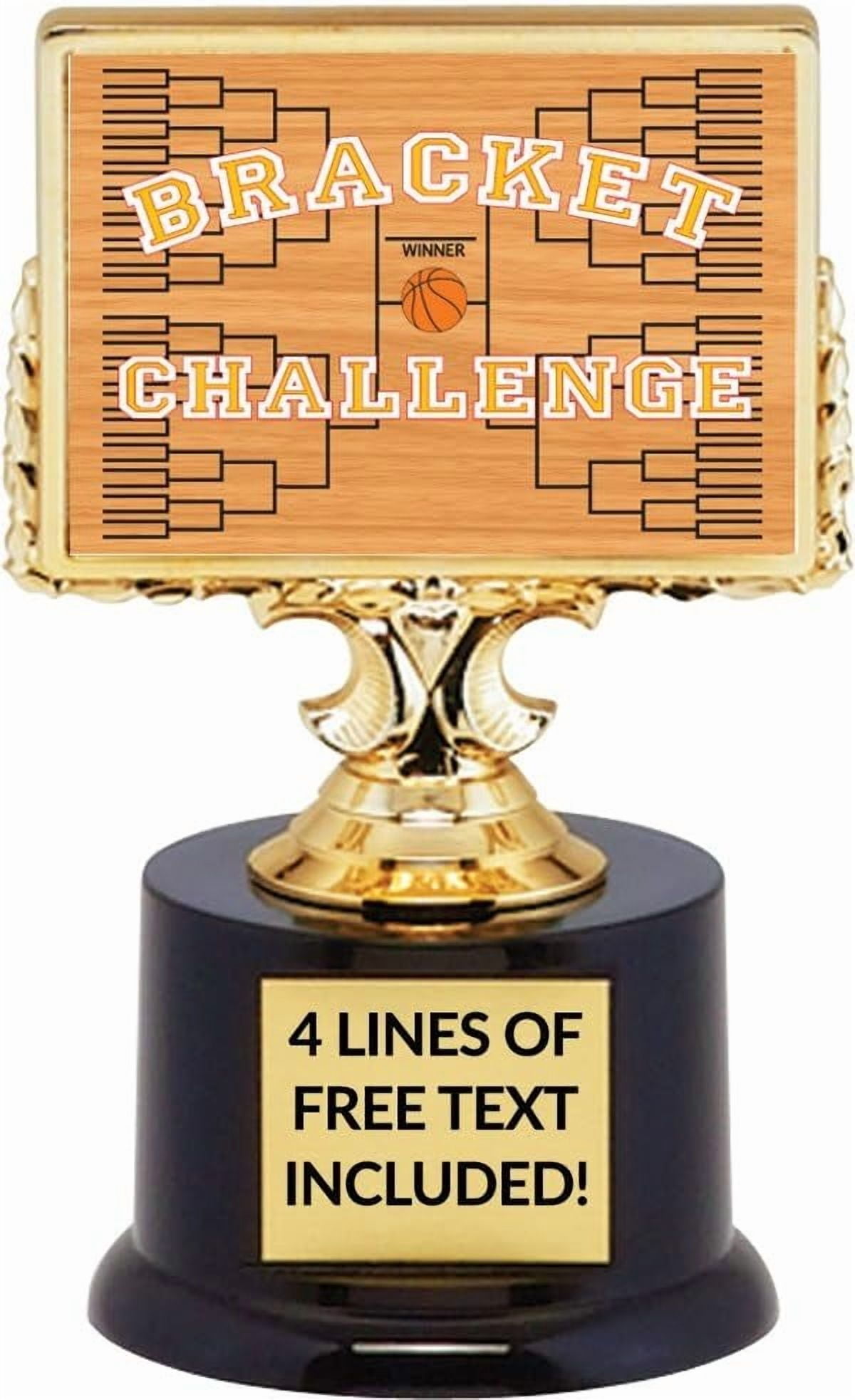 Custom Basketball Bracket Trophy, March Madness, Customize Engraving ...