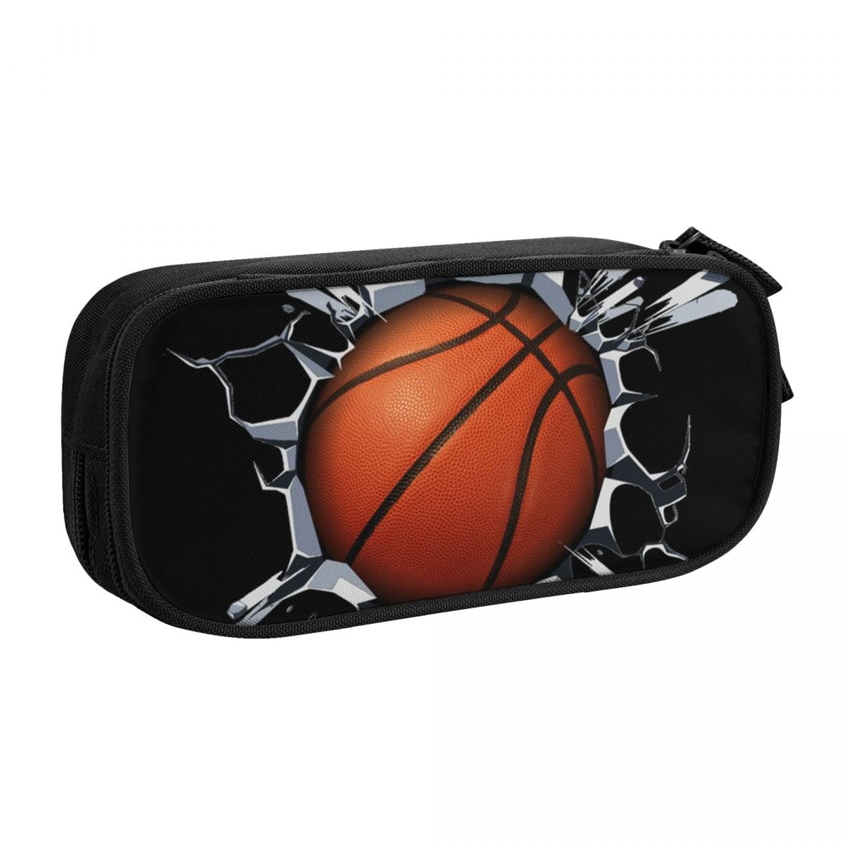 Custom Basketball Dots Round Cute Pencil Case s Large Capacity Physical ...