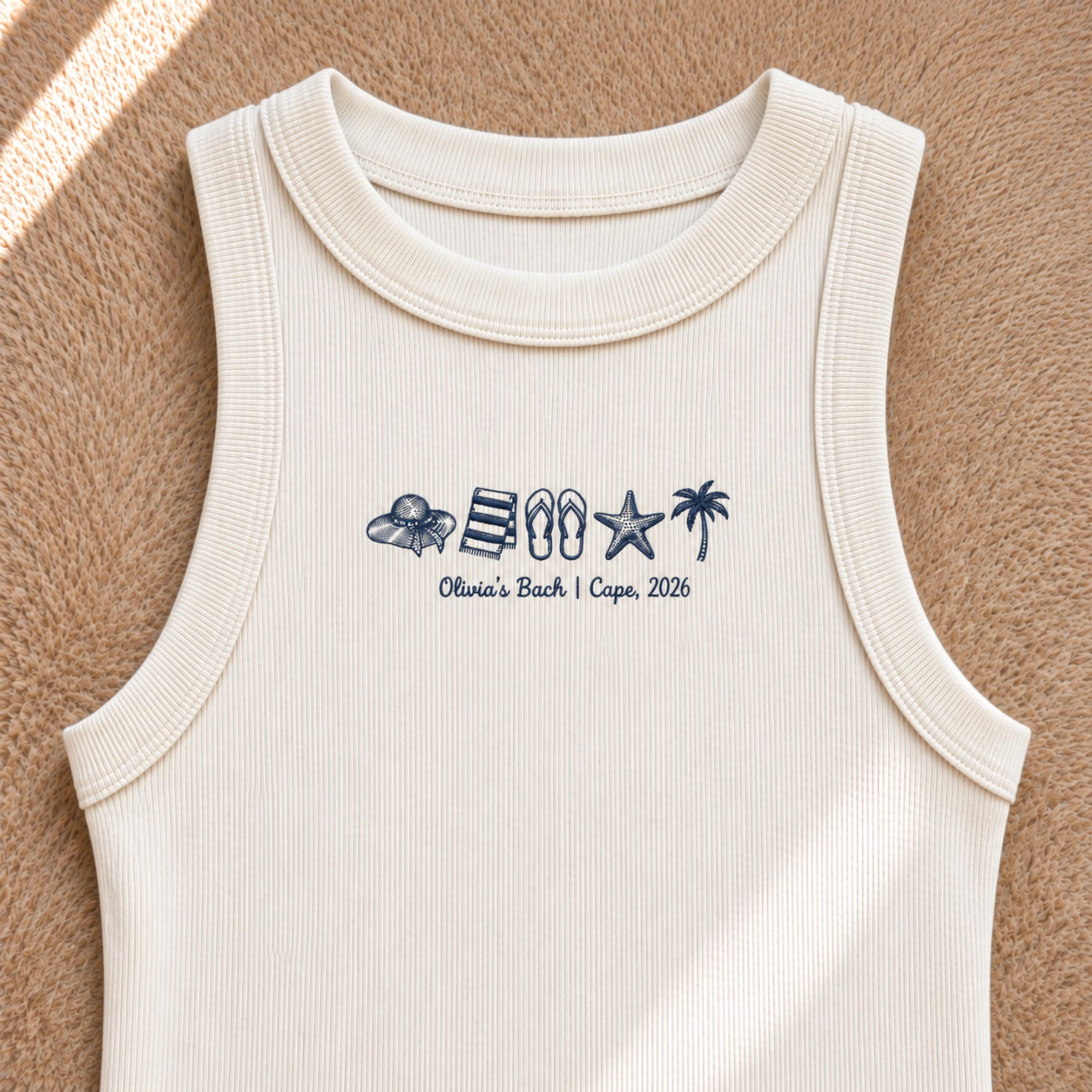 Custom Beach Bachelorette Tank, Coastal Bride Trip Shirt, Bikini Shell ...