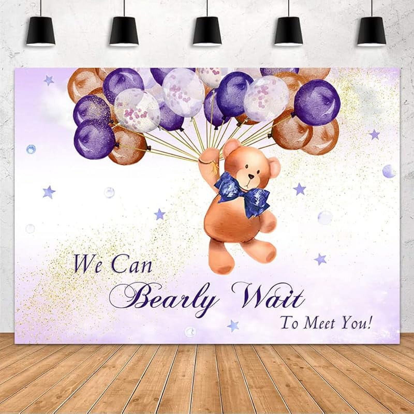 Custom Bear Baby Shower Backdrop for Boy We Can Bearly Wait to Meet You ...