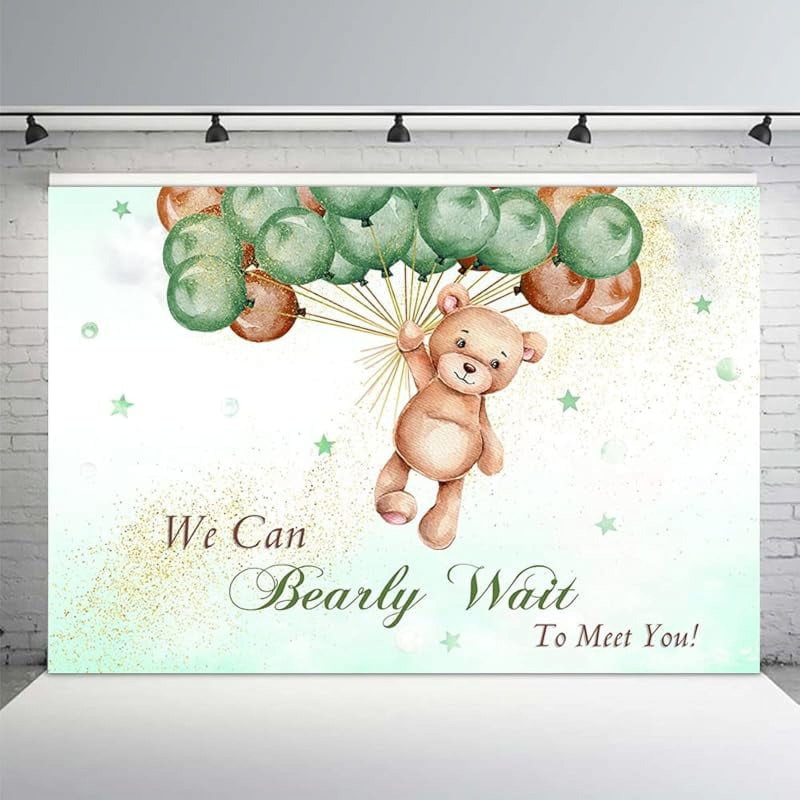 Custom Bear Boy Baby Shower Backdrop We Can Bearly Wait to Meet You ...