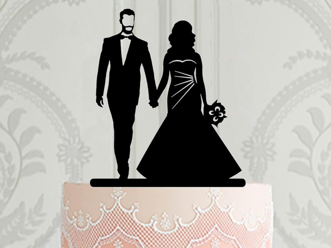 Custom Bearded Groom Wedding Cake Topper, Groom With Beard Wedding ...