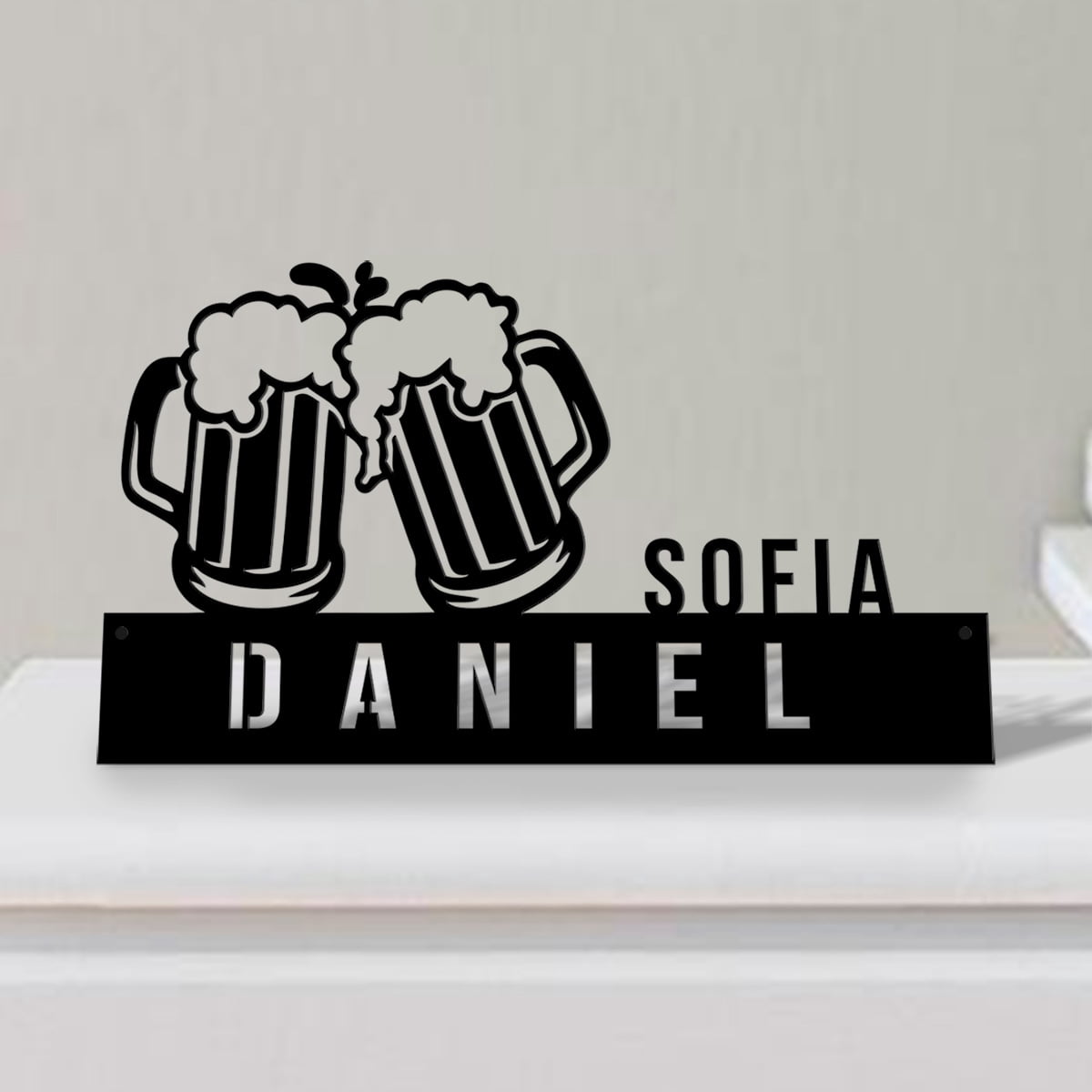 Custom Beer Lover Desk Name Plate Wedge, Personalized Drinking ...