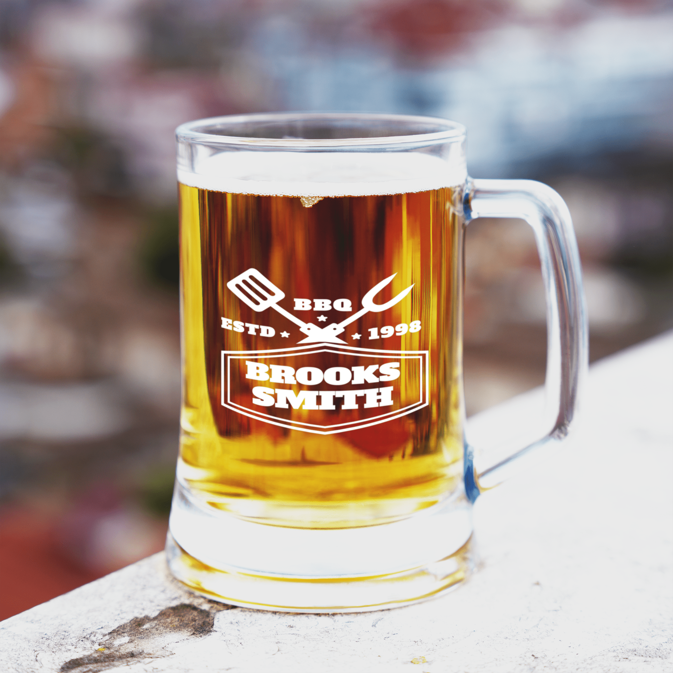 Custom Beer Mug 16 oz – Personalized Soda Lime Glass with UV Print ...