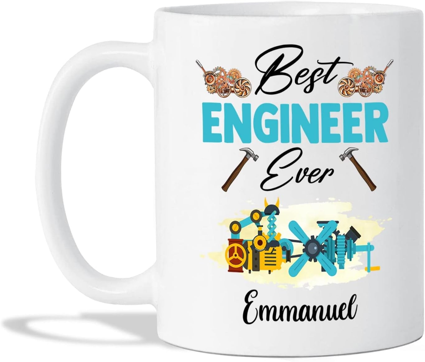 Custom Best Engineer Ever Mug - Engineering Tea Cups - Presents From ...