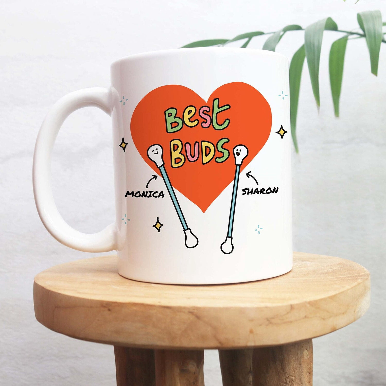 Custom Best Friend Mug, Bestie Ceramic Cup Personalized, Best Buds ...