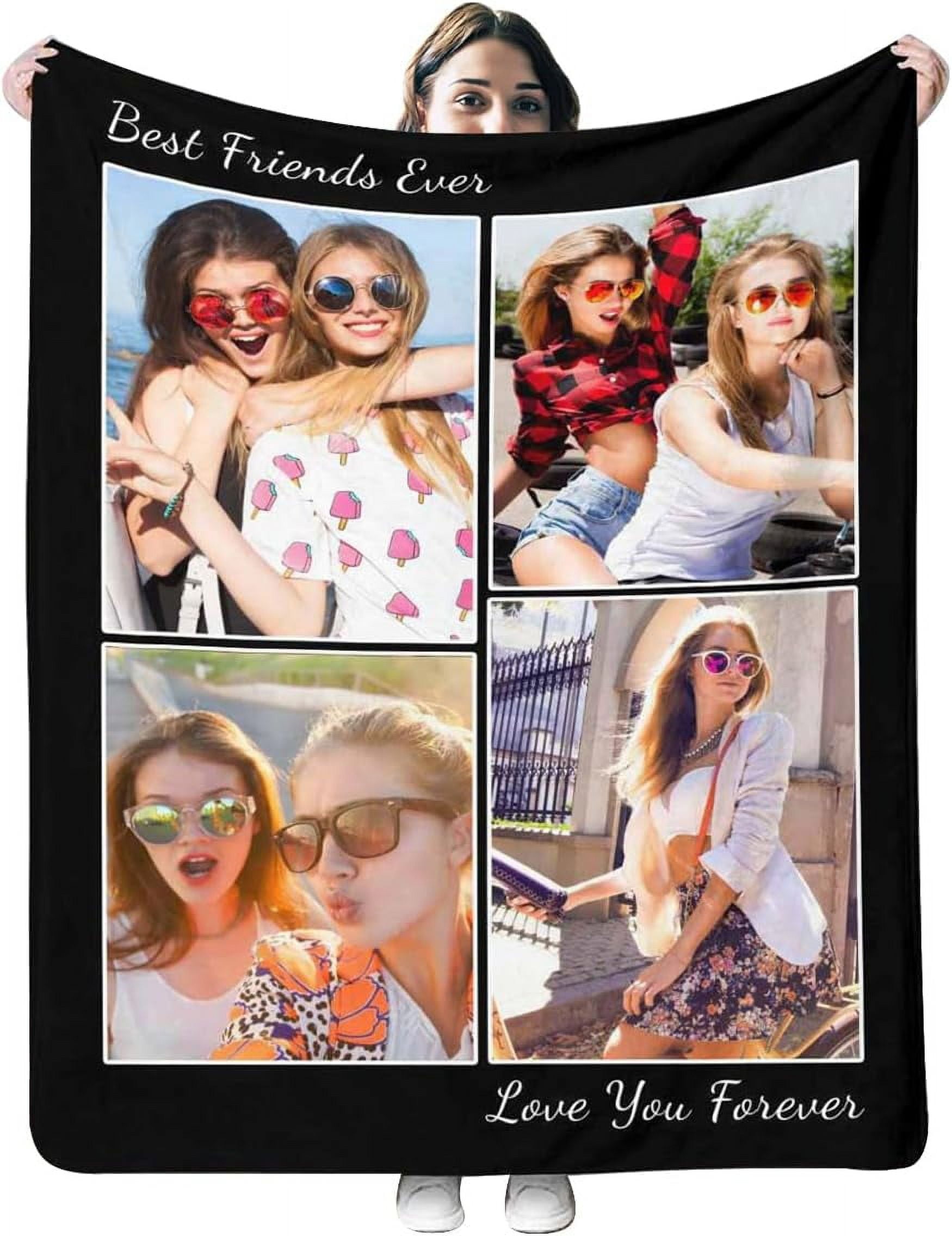 Custom Best Friends Blanket for Women Personalized Blanket with Photos ...