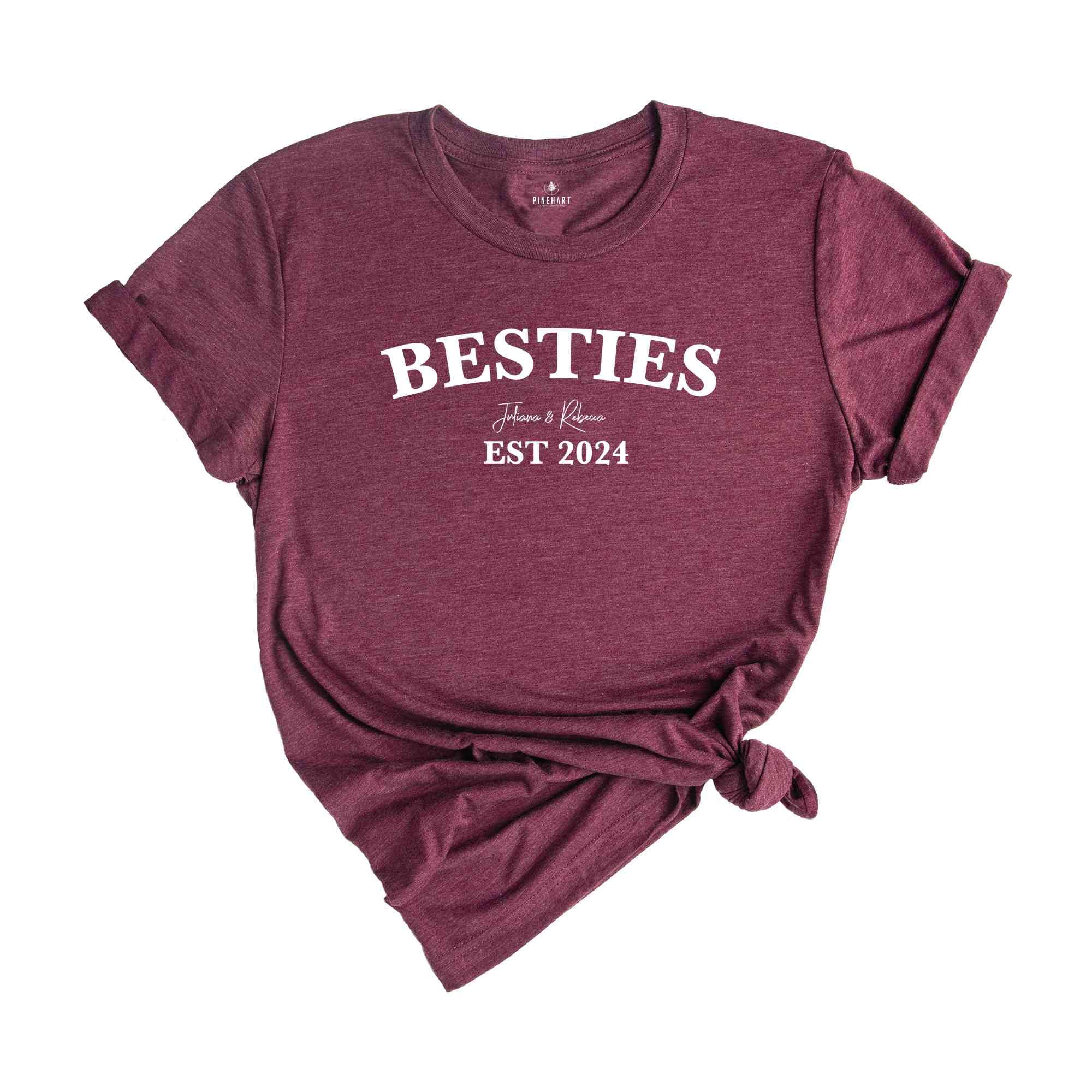 Custom Besties T-shirt, Best Friend Tee, Best Friend Birthday Gift ...