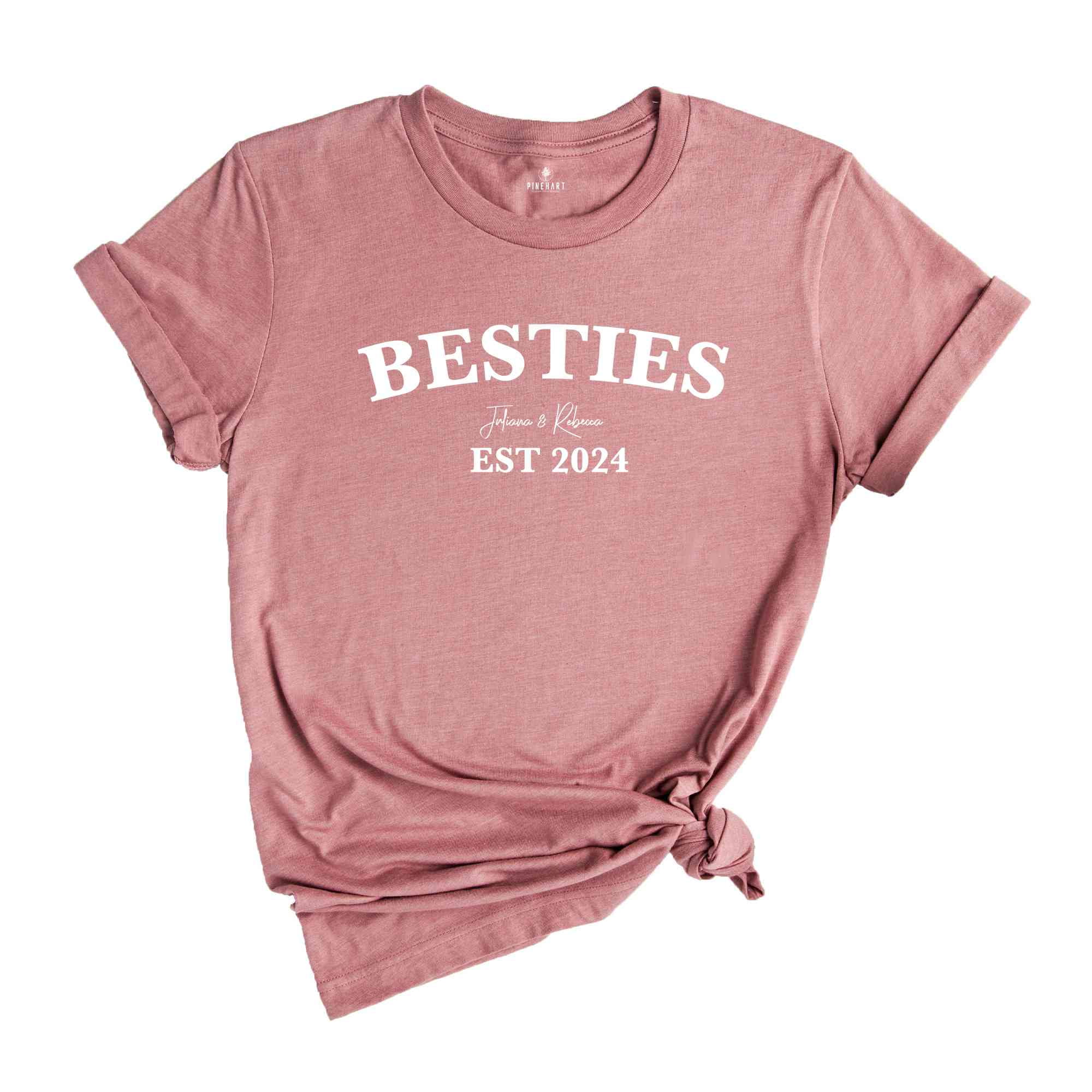 Custom Besties T-shirt, Best Friend Tee, Best Friend Birthday Gift ...