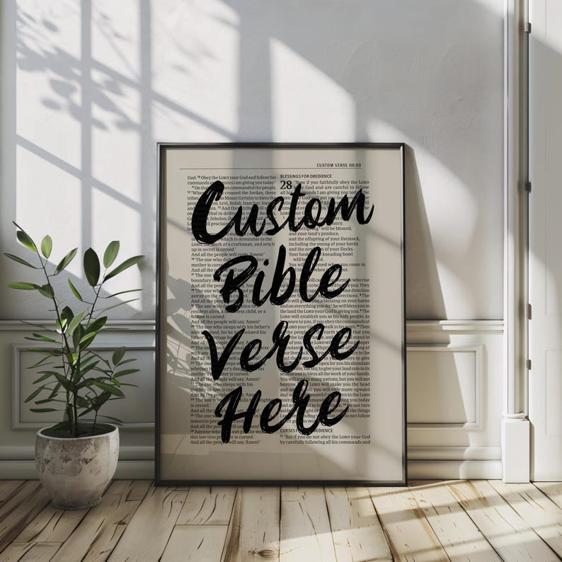 Custom Bible Verse Wall Art, Personalized Scripture Sign, Christian ...