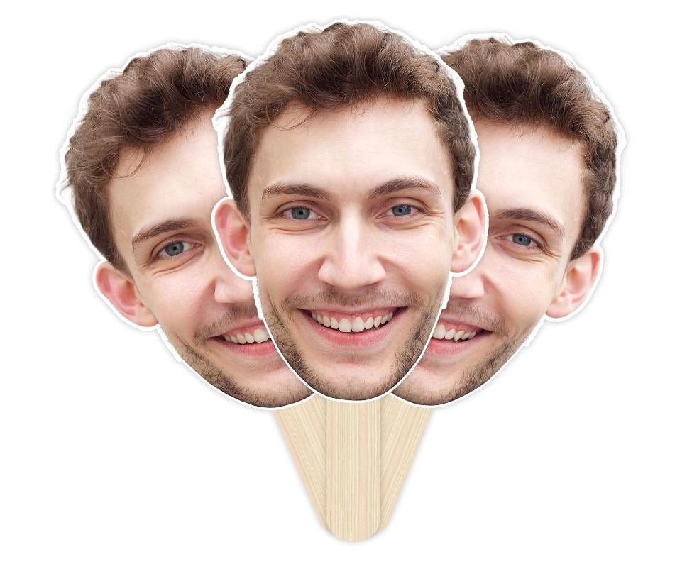 Custom Big Head Cutout on Stick, Big Heads Cardboard Face Cutout, Fat ...