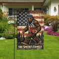 Custom Bigfoot Garden Flag for Outdoor Display, Patriotic Family Name ...
