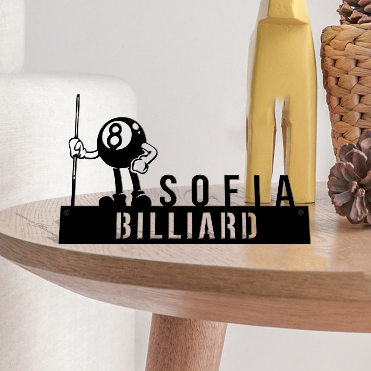 Custom Billiard Desk Name Plate, Billiard Metal Nameplate For Desk ...