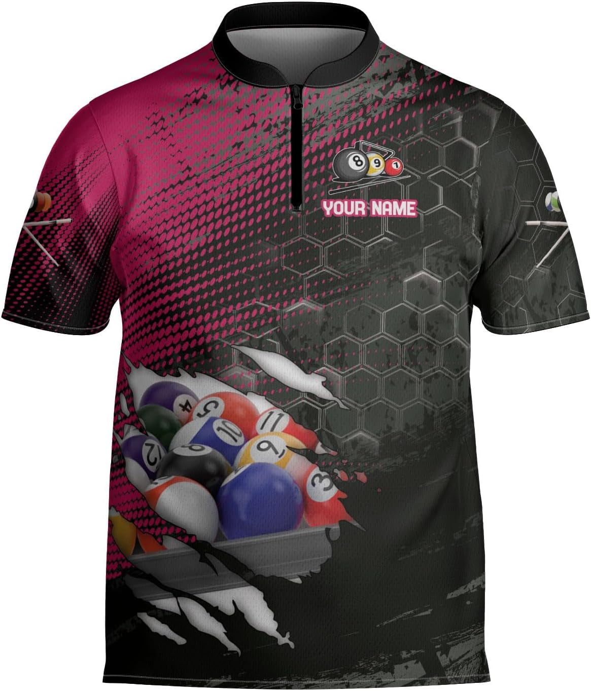 Custom Billiard Jersey Shirts Men 3D Personalized Team Billiards ...