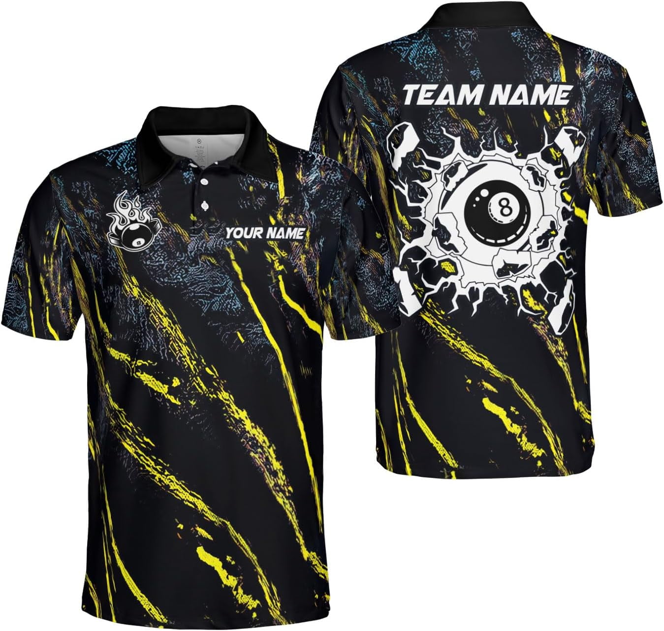 Custom Billiard Polo Shirts for Men Pool Player Gifts for Women ...