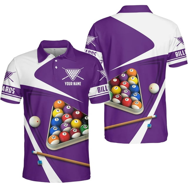Custom Billiard Polo Shirts for Men Women Personalized Name Team 8 Ball ...