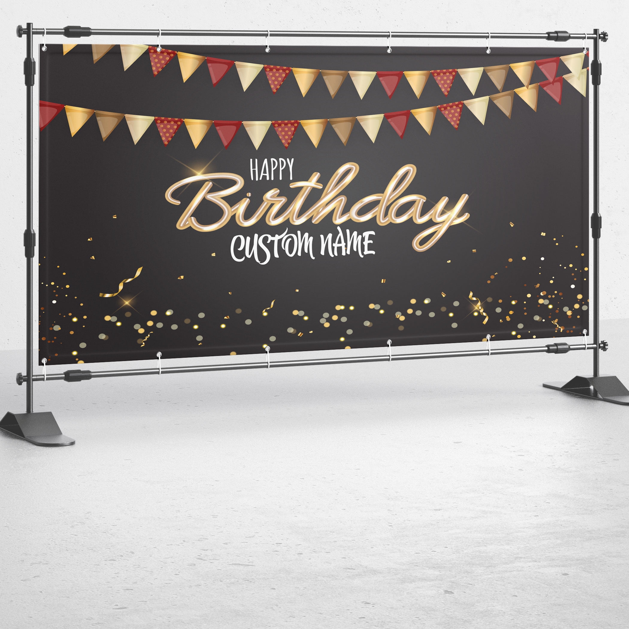 Custom Birthday Banner - CUSTOMIZABLE - Indoor Outdoor Birthday Decor ...