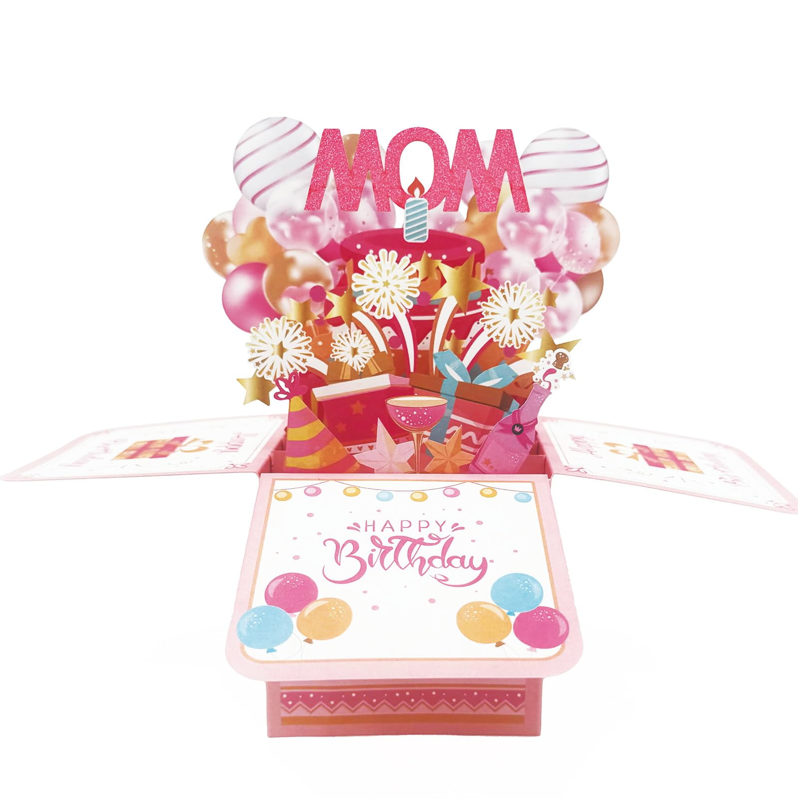 Custom Birthday Card for Mom, Heartfelt Popup Gift from Daughter Son ...
