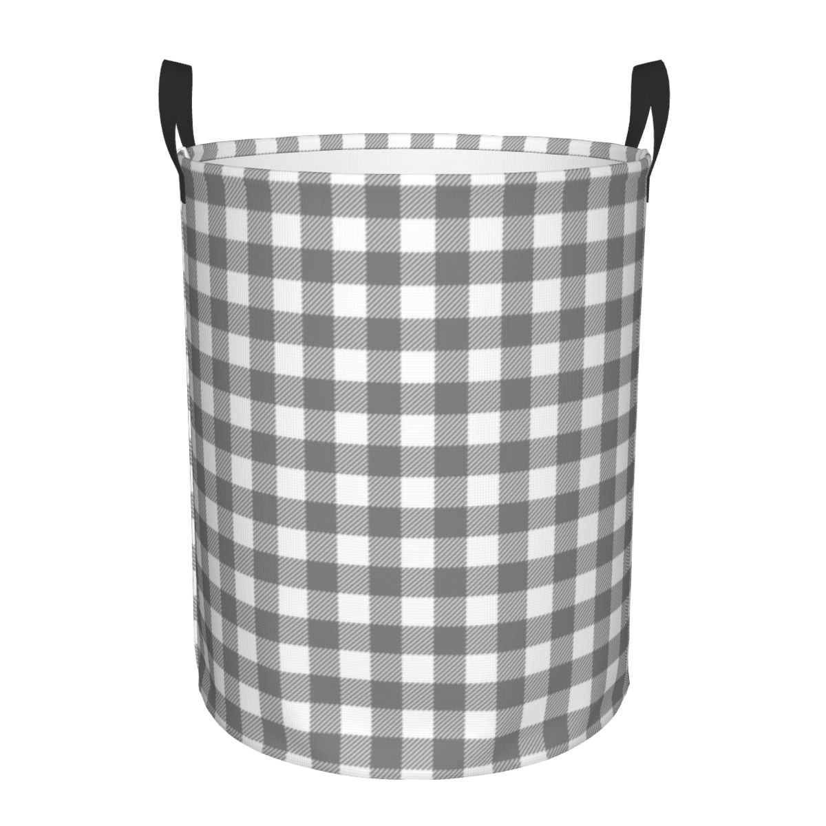 Custom Black And White Checkered Laundry Basket Collapsible Large ...