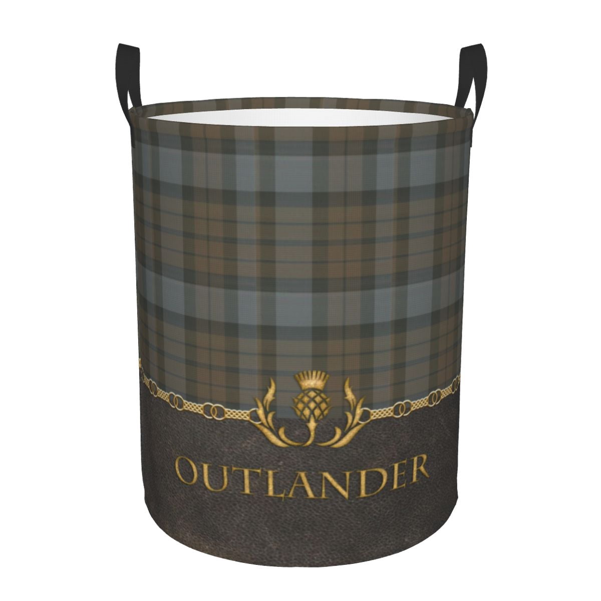 Custom Black And White Checkered Laundry Basket Collapsible Large ...