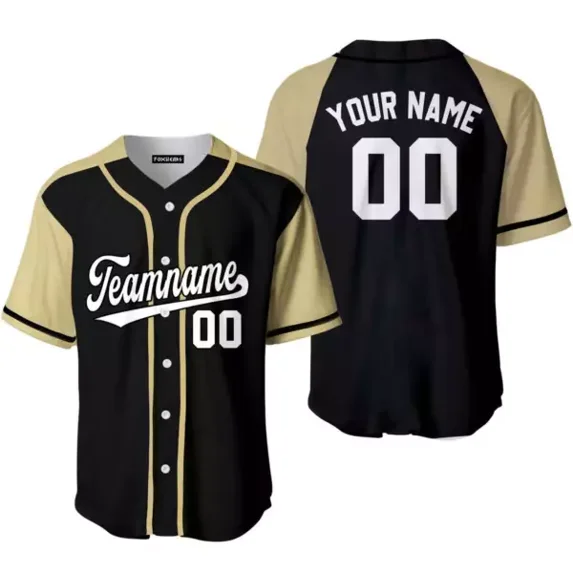Custom Black Cream Raglan White Baseball Jerseys For Men & Women ...