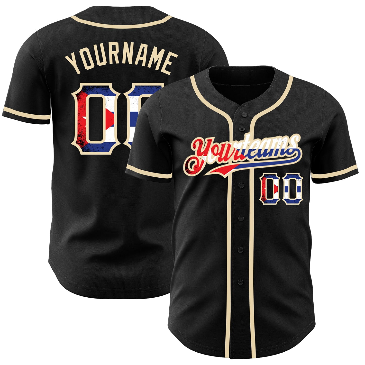 Custom Black Cuban City Cream Authentic Baseball Jersey - Hot Sale 2026 ...