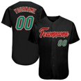 Custom Black Kelly Green-Red Authentic Baseball Jersey - Hot Sale 2026 ...