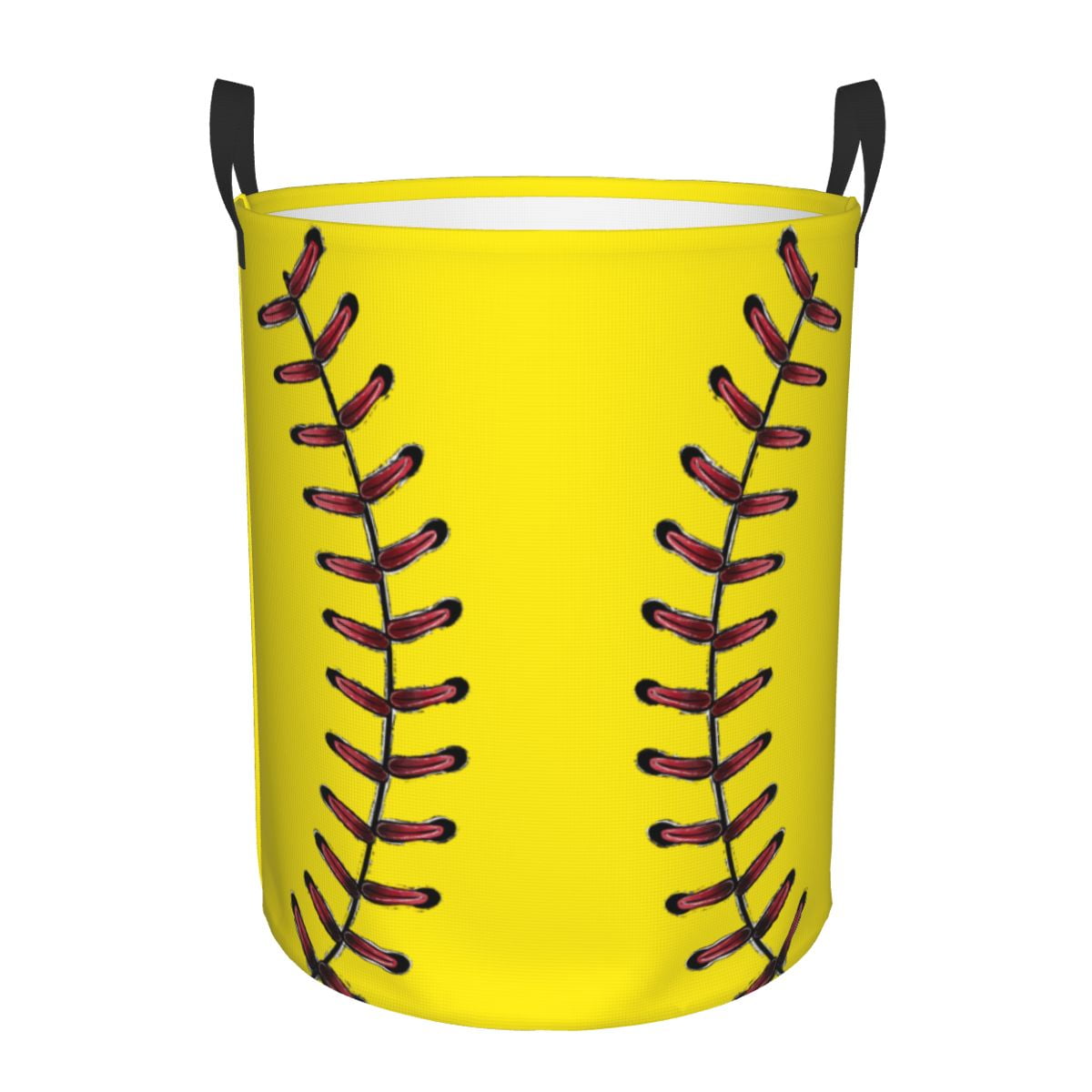 Custom Black White Football Laundry Basket Foldable Soccer Sport ...