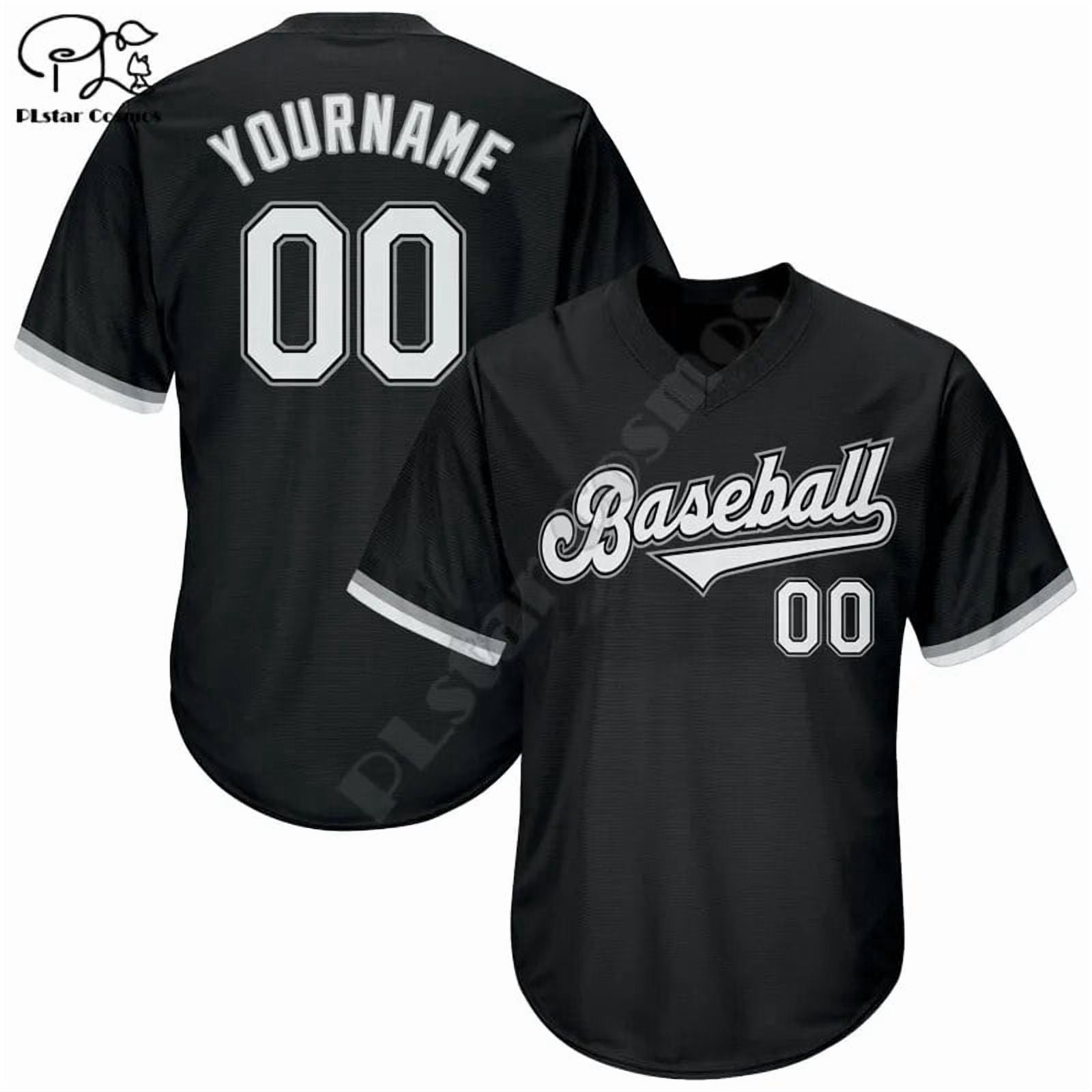Custom Black White-Gray Throwback Rib-Knit Baseball Jersey Shirt 3D All ...