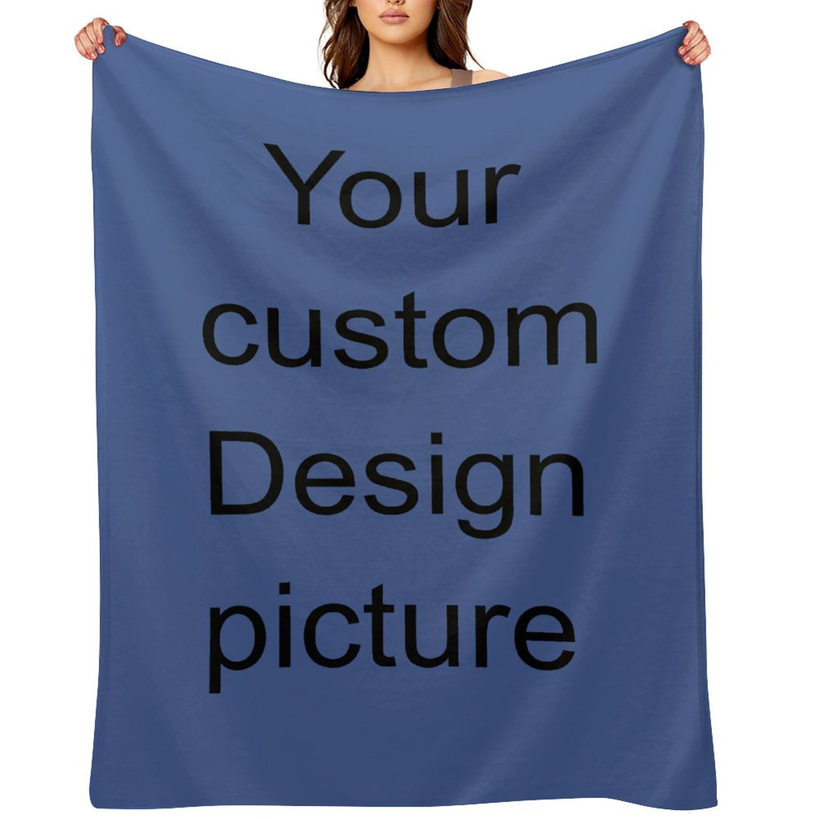 Custom Blanket with Your Own Design Text Logo Picture - Personalized ...