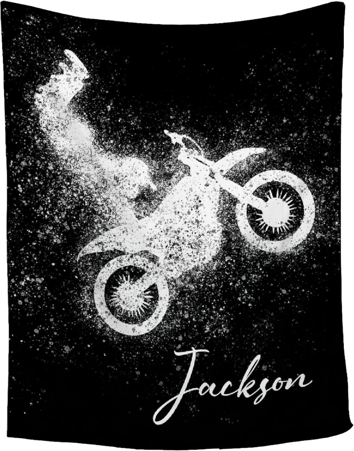 Custom Blanket with Name,Personalized Dirt Bike Motocross Blankets ...