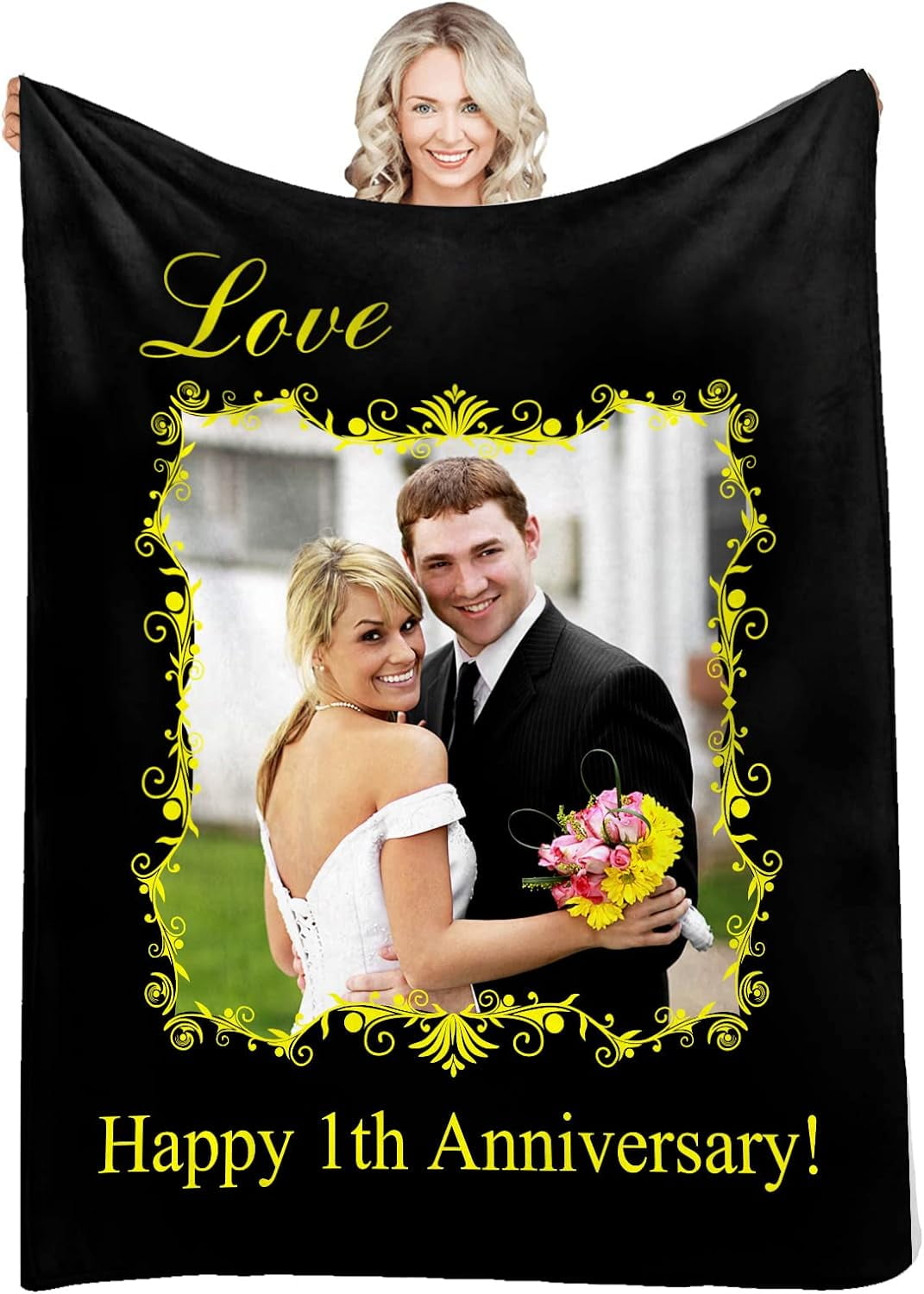 Custom Blanket Personalized Photos Text Collage Customized Picture ...