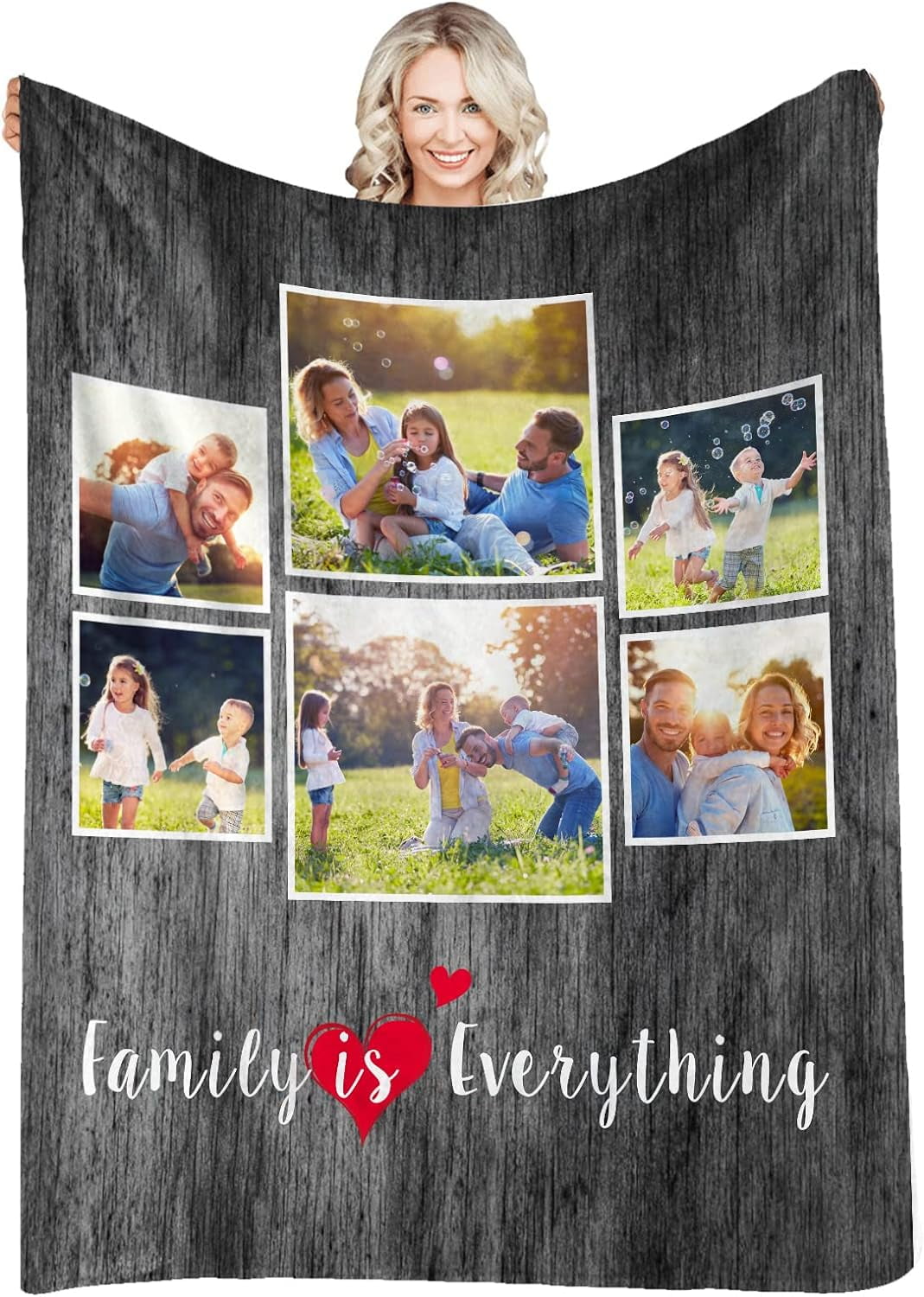 Custom Blanket Personalized Photos Text Collage Customized Picture ...