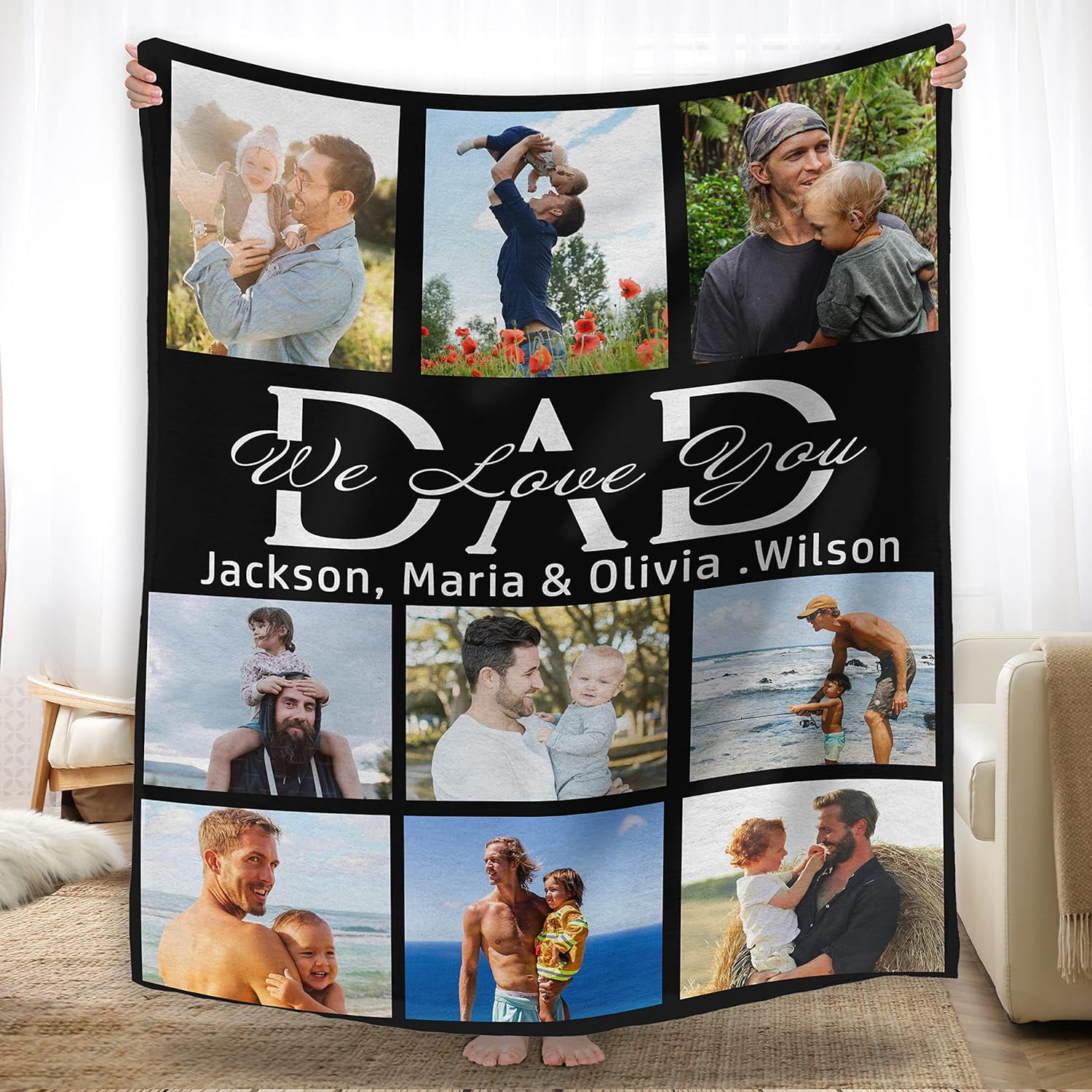 Custom Blanket with Photo Music Code Personalized Throw Blankets ...