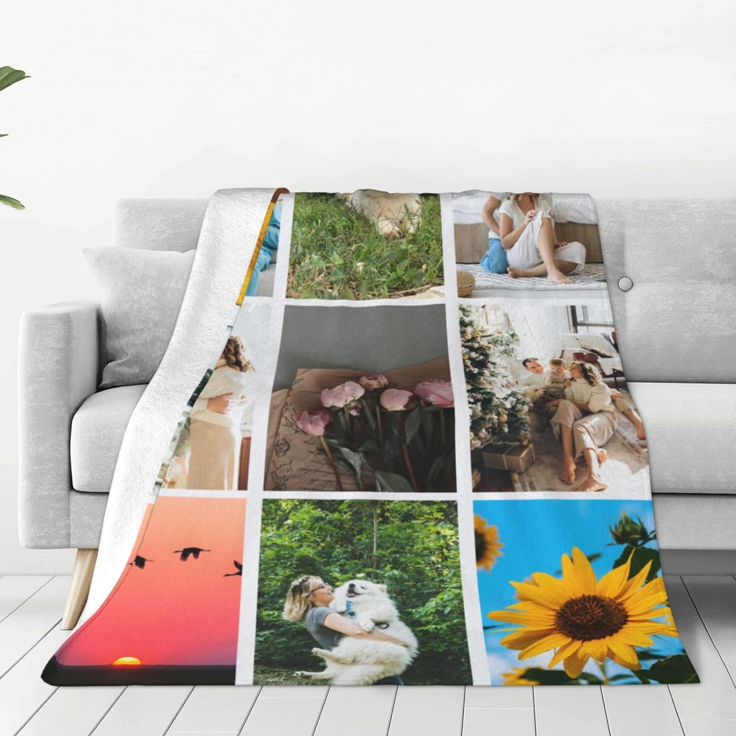 Custom Blanket with Photo Personalized Design Name Text Logo Throw ...
