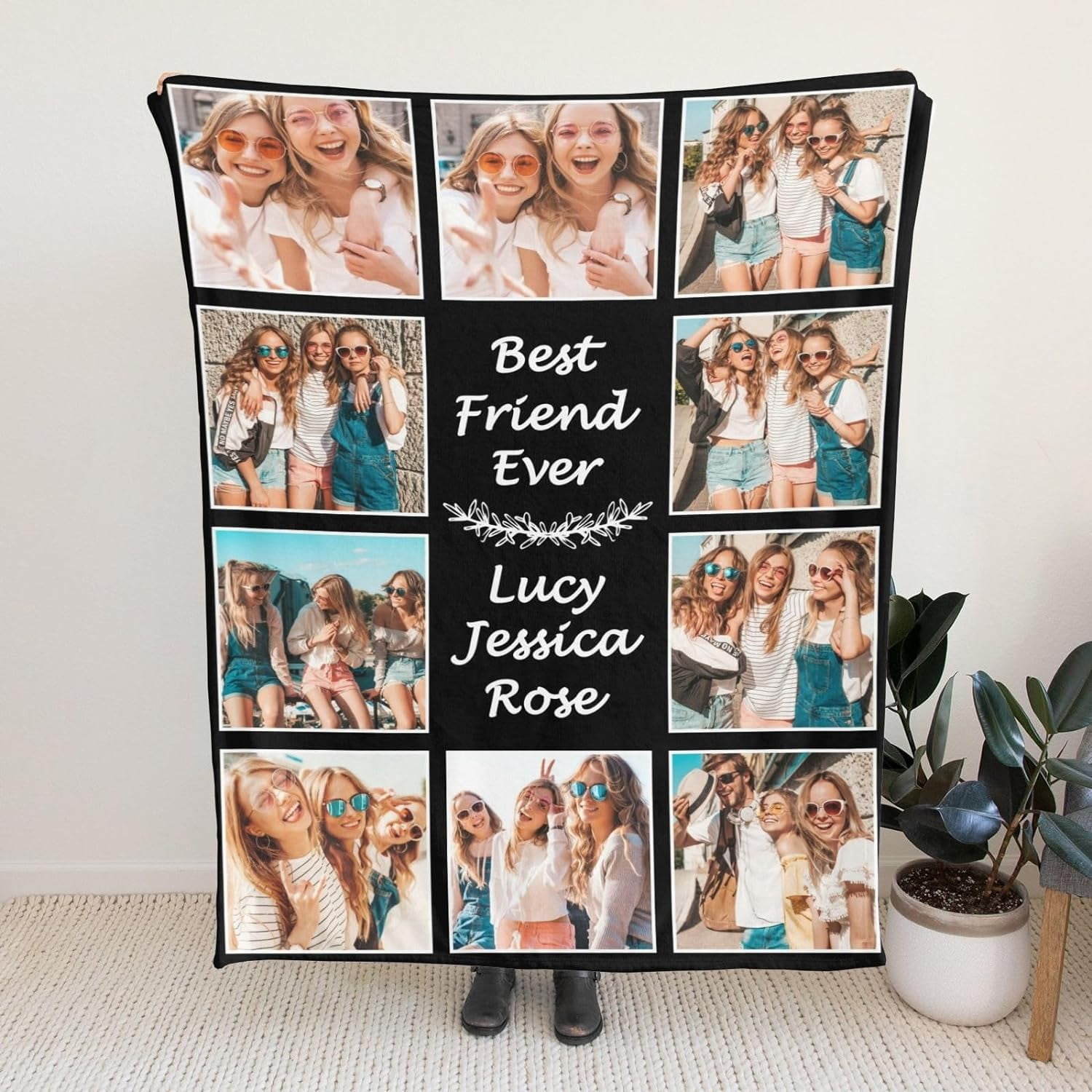 Custom Blanket with Photo and Text Memorial Gift for Lover, Couple,10 ...